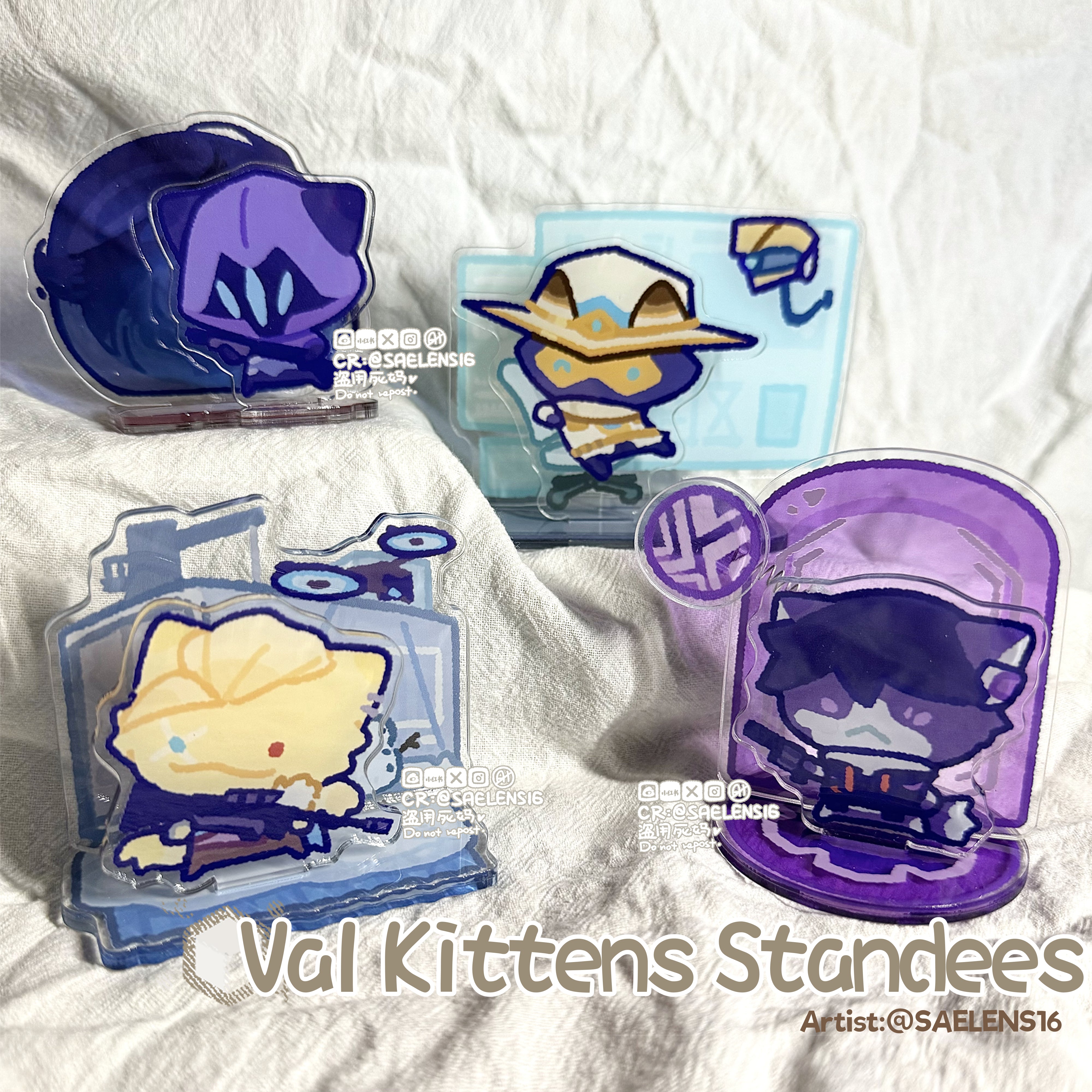 Val Agent Kittens Standees(5-7cm,3-4 pcs) – StarrToy