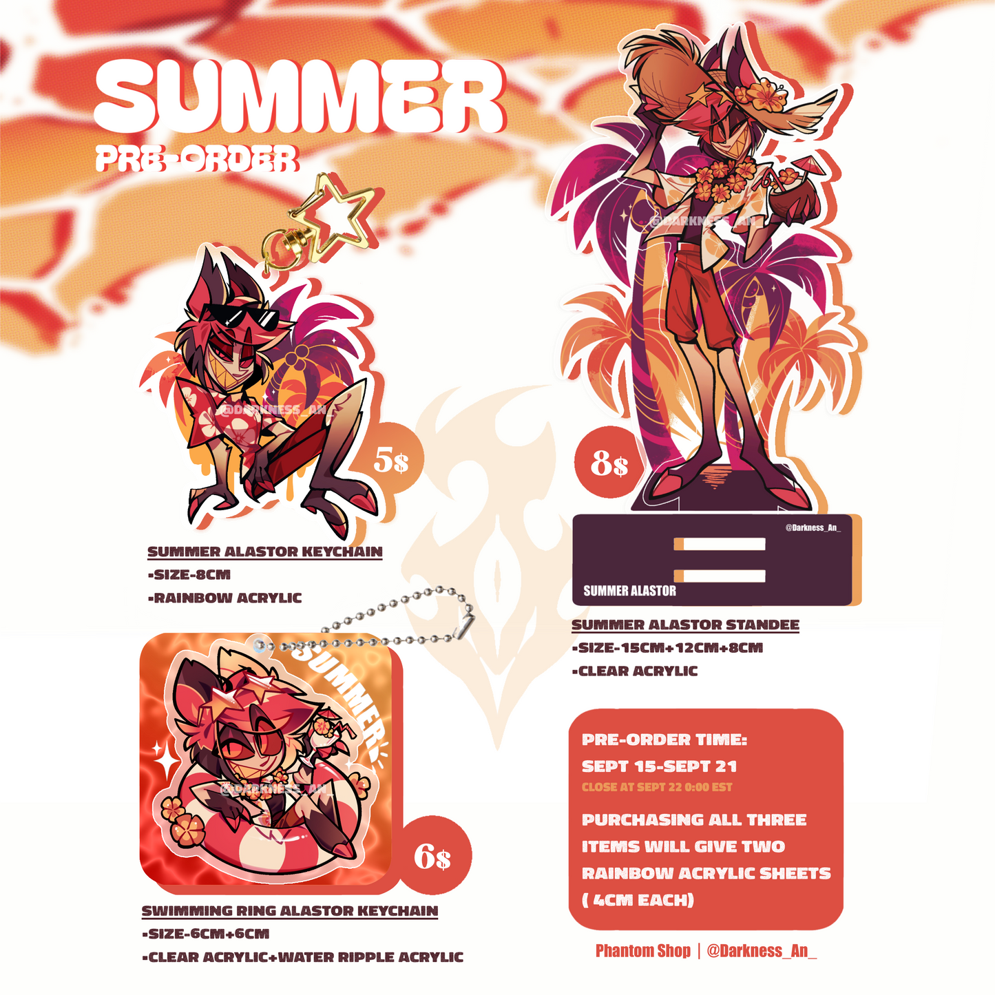 [Pre-Order]Summer Alastor Merch Set – StarrToy